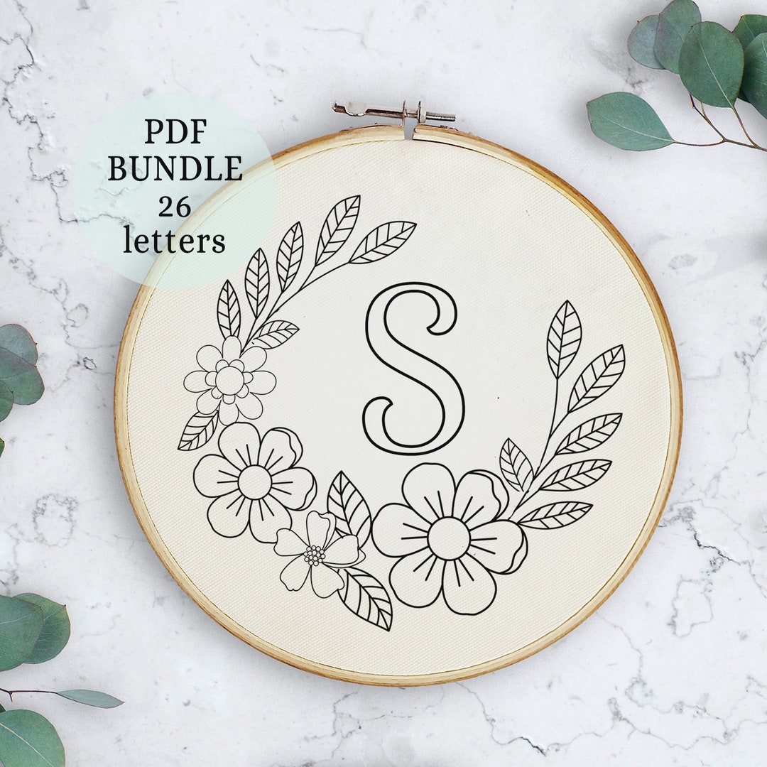 Complete Alphabet Letters, Embroidery Bundle, Alphabet Collection, PDF ...