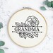 Grandma Floral Hand Embroidery Pattern: Beginner DIY (PDF Digital ...