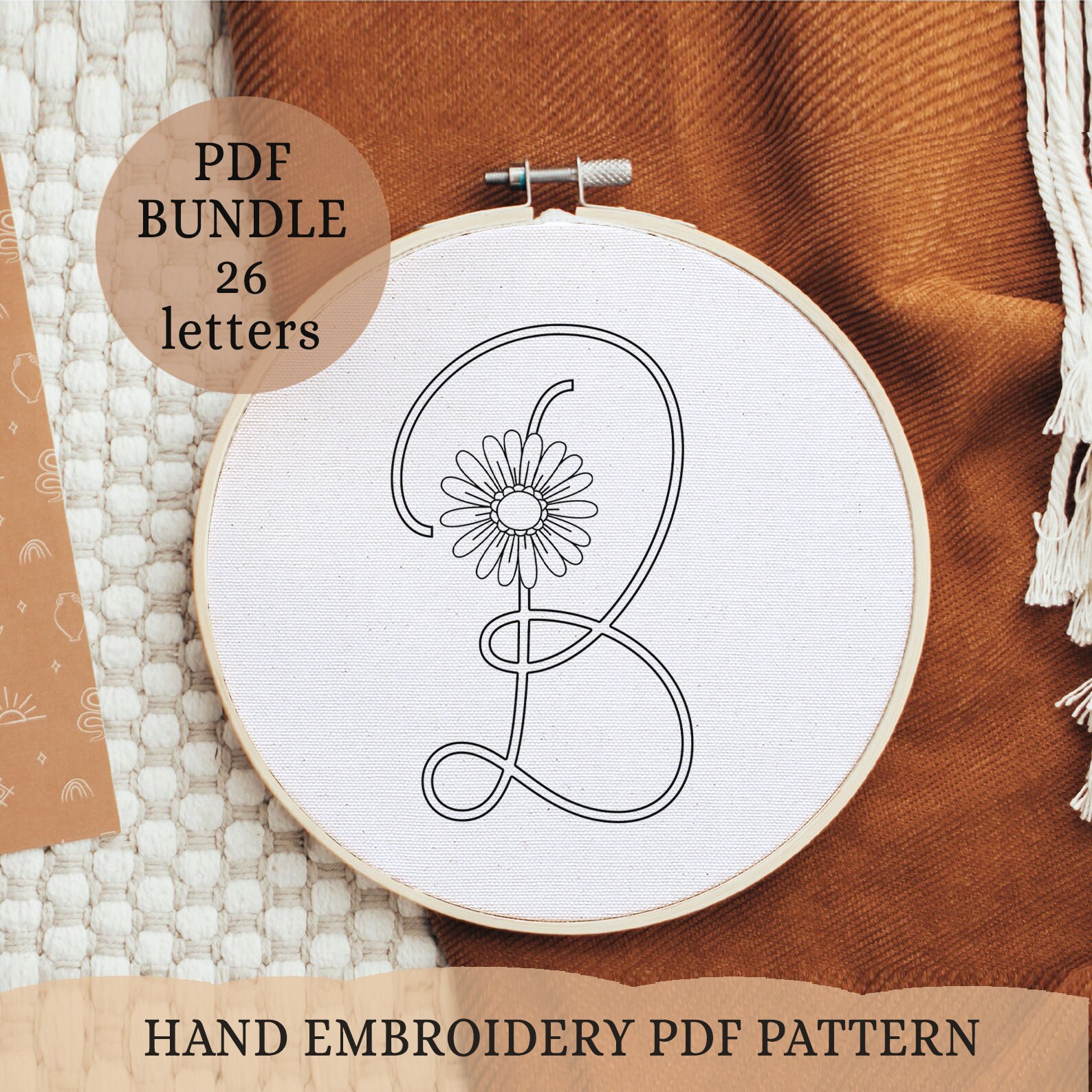 Alphabet Hand Embroidery Pattern Bundle, Beginner DIY (digital PDF) - Etsy