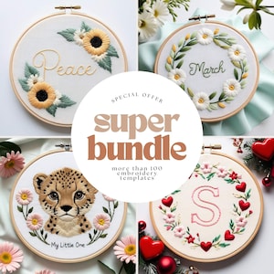 BUNDLE PACK Embroidery Patterns, Embroidery Bundle, Hand Embroidery ...