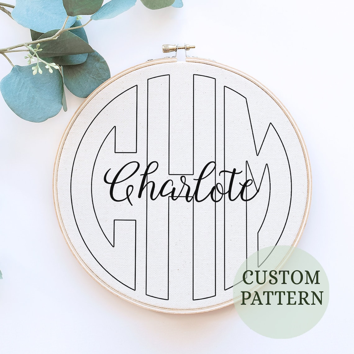 Customizable Letter Hand Embroidery Pattern Digital PDF - Etsy