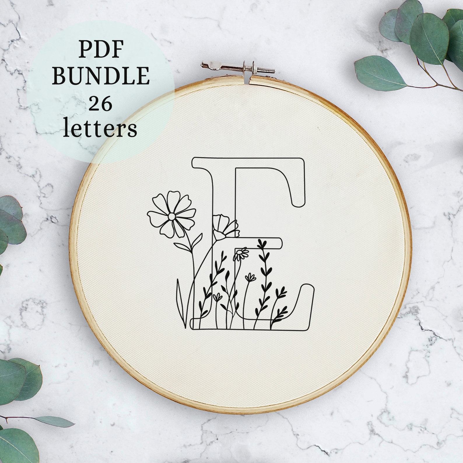 Complete Alphabet Letters, Embroidery Bundle, Alphabet Collection, PDF ...