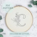 Initial Embroidery Pattern Personalized Embroidery Pattern - Etsy