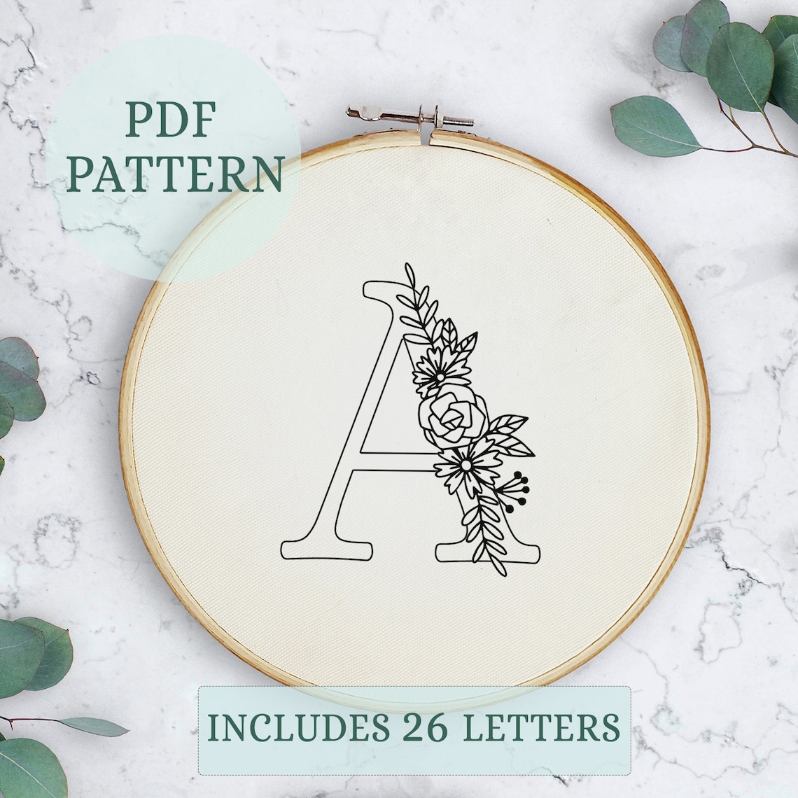 Complete Alphabet Embroidery Pdf Pattern Letter Embroidery - Etsy