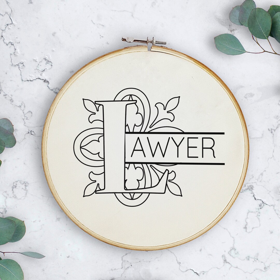 Lawyer Embroidery Pattern, Digital Download, Embroidery Gift, Lawyer ...