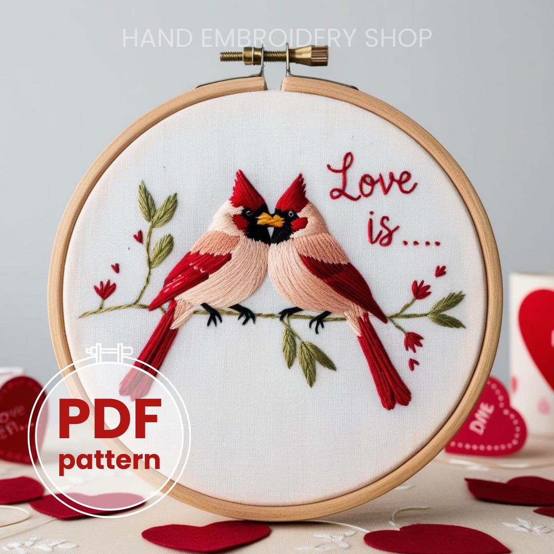 Valentine’s Day Hand Embroidery Designs, Cute Heart Motifs, Simple ...