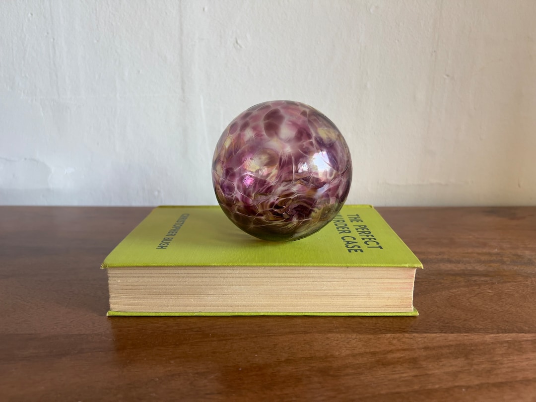 Purple Tortoise Shell Orb, Glass, Pond Float - Etsy