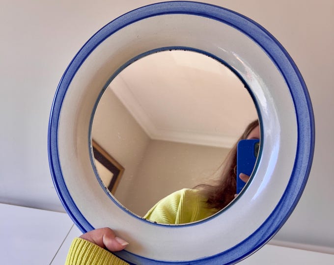 Mary Alice Hadley Pottery Vintage Round Mirror - Etsy