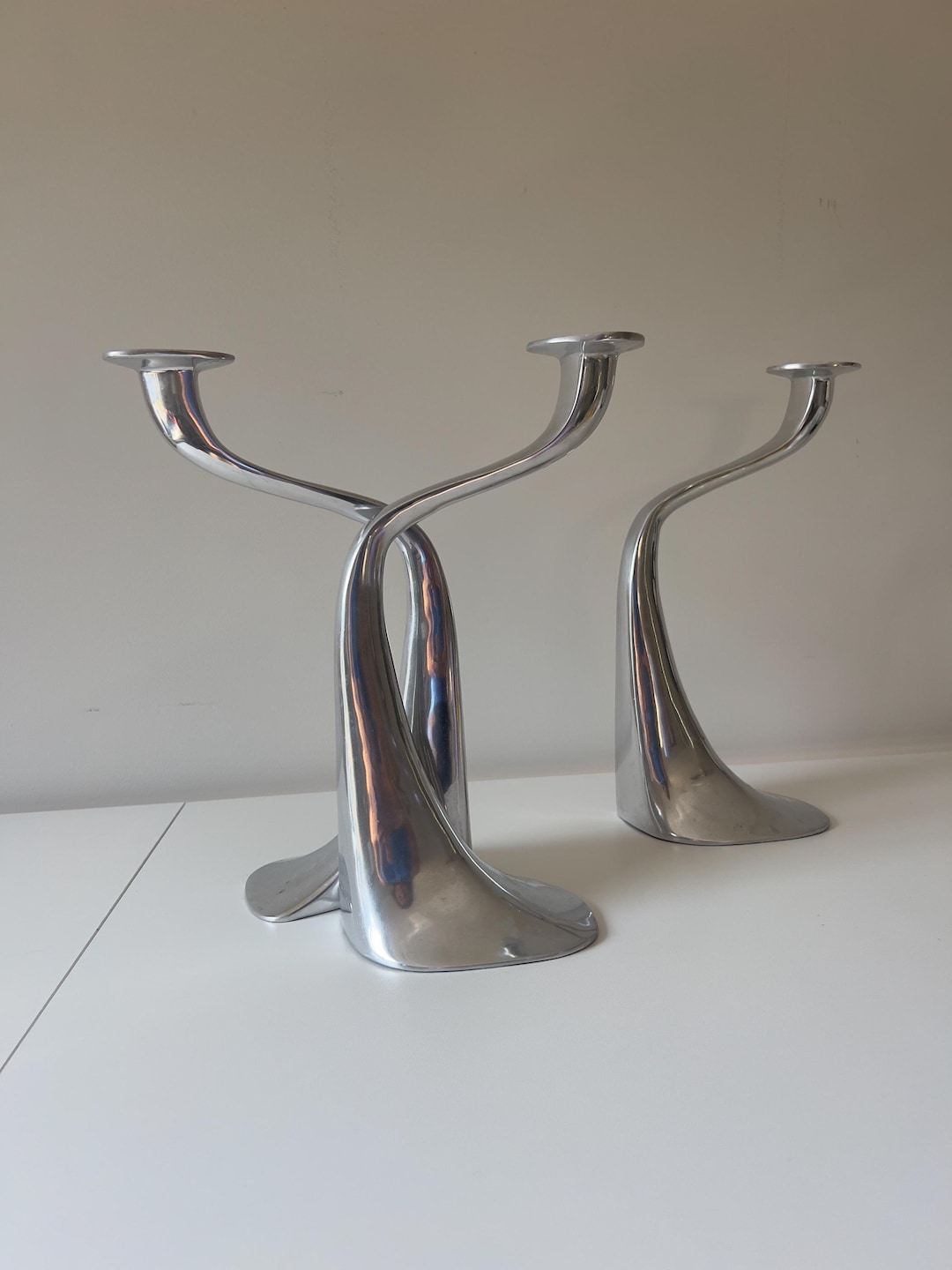 Mid-century Modern Driade Kosmo "turner" Cast Aluminum Chrome ...