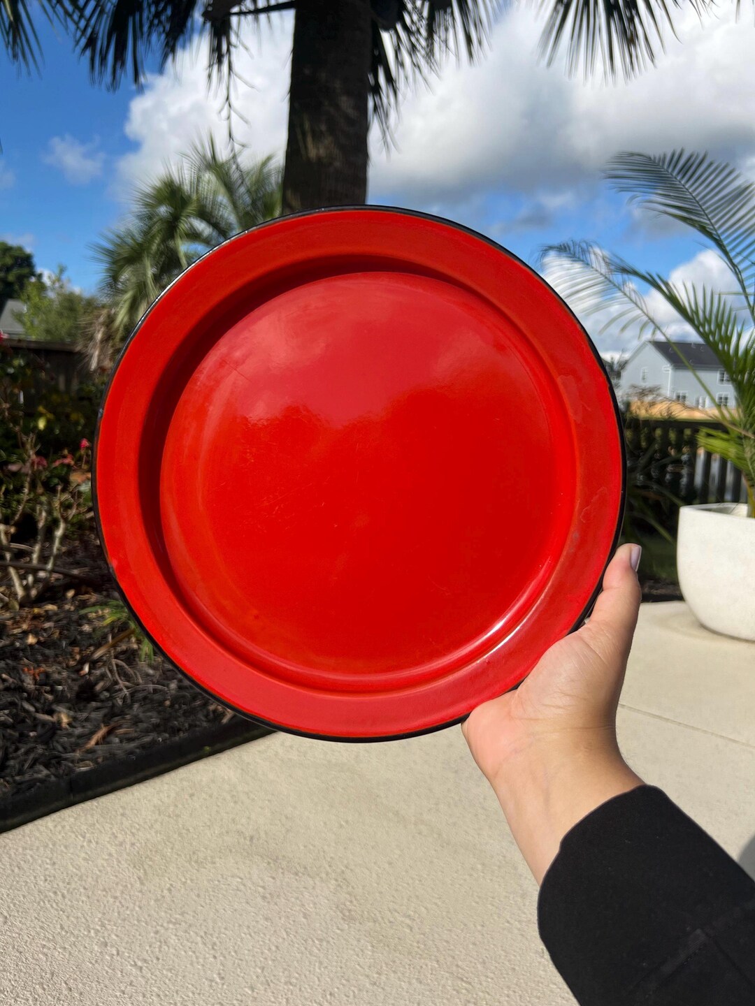 Mid-century Red Made in Japan Enamelware Plate, Retro Vintage 1960s - Etsy