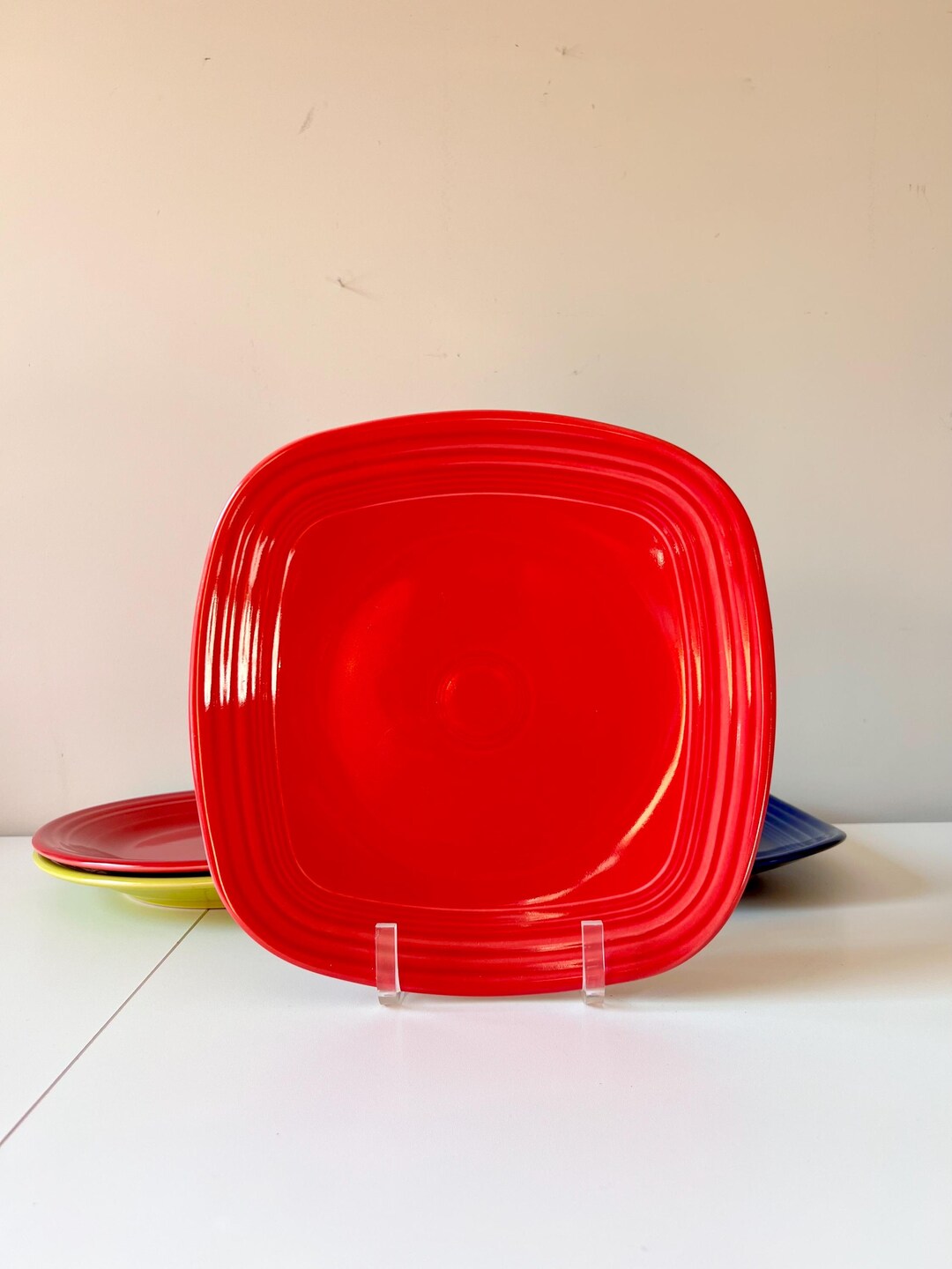 Fiesta Square Dinner Plate in Scarlet Res, Retired - Etsy