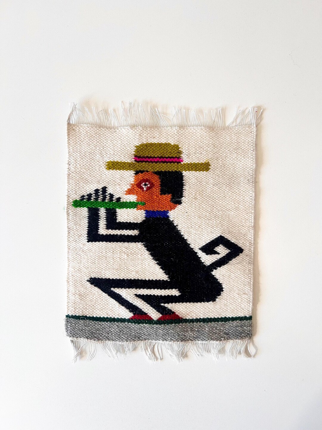 Peruvian Textile Loom Flute Man Weaving, Vintage - Etsy
