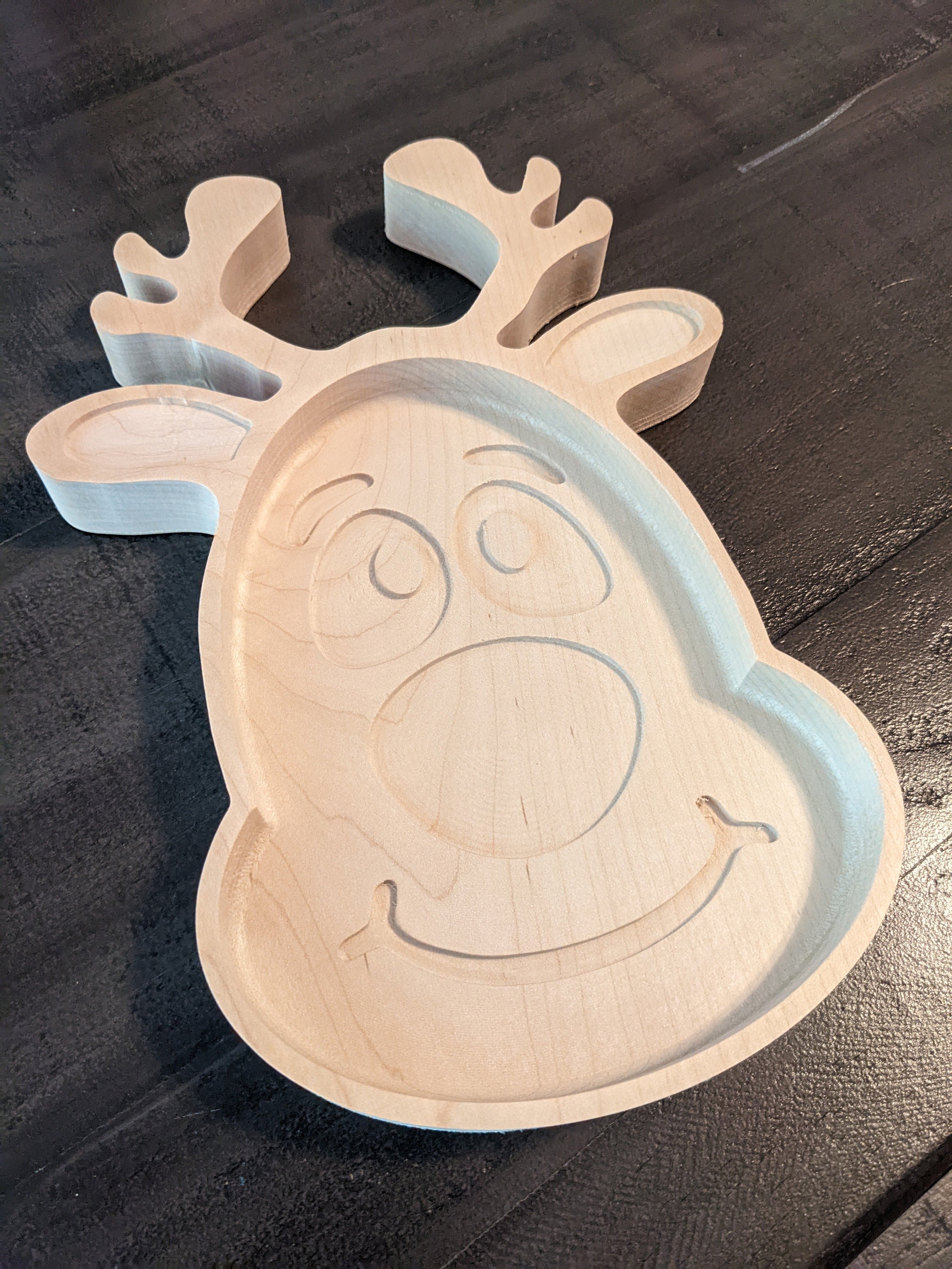 Cute Christmas Reindeer Candy Tray CNC SVG Digital File - Etsy