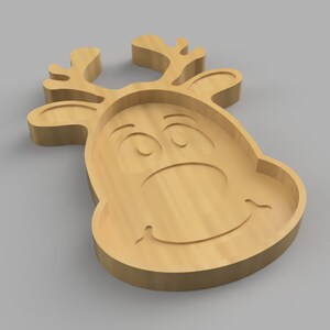 Cute Christmas Reindeer Candy Tray CNC SVG Digital File - Etsy