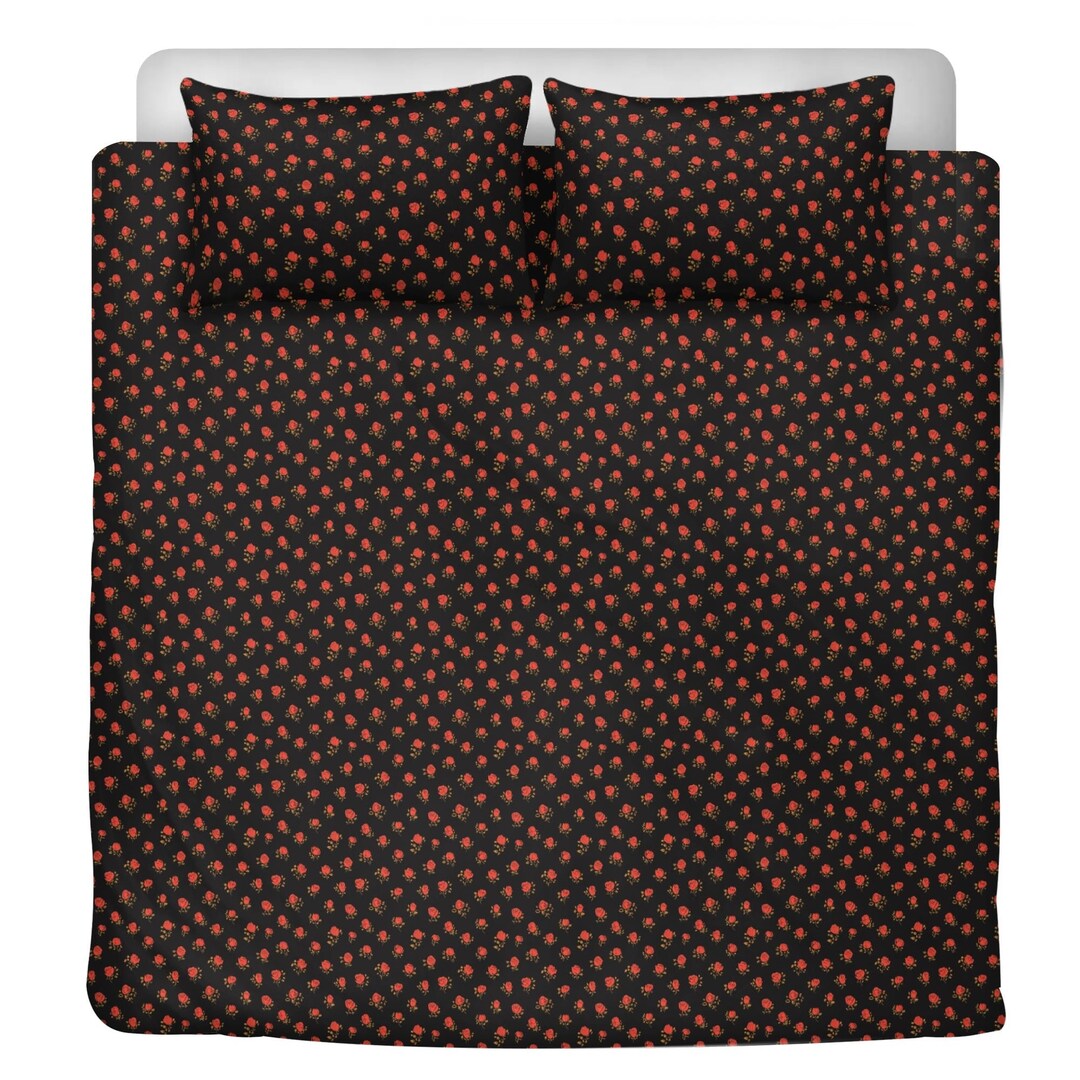 Vampire Art Whimsigoth Dreamscape 3-piece Bedding Set Red Roses - Etsy
