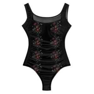 Vampire Art Gothic Elegance Mesh One-piece Swimsuit Roses - Etsy