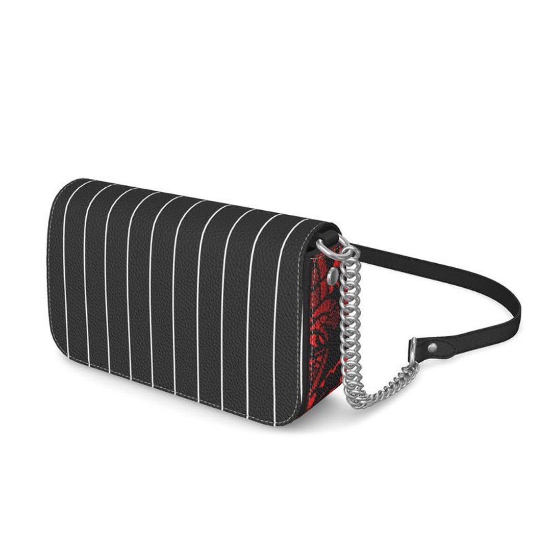 Vampire Art Victorian Black and Red Stripes & Lace Flap Over - Etsy