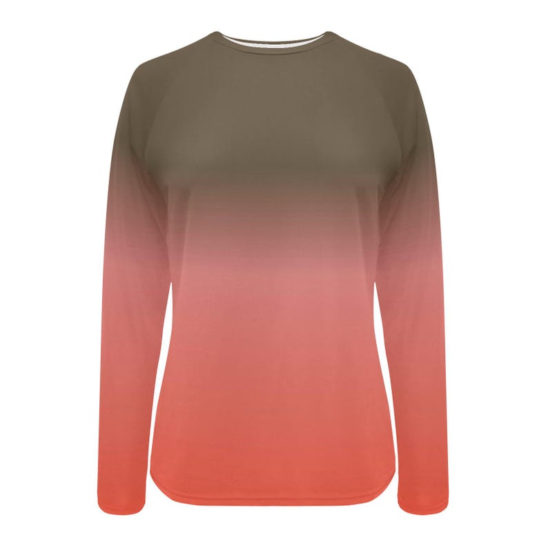 Gradient Rash Guard Women’s Long Sleeve Swim Shirt Surf Top UPF ...