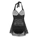 Vampire Art Goth Halter Two Piece Mesh Tankini Swimsuit - Charcoal and ...