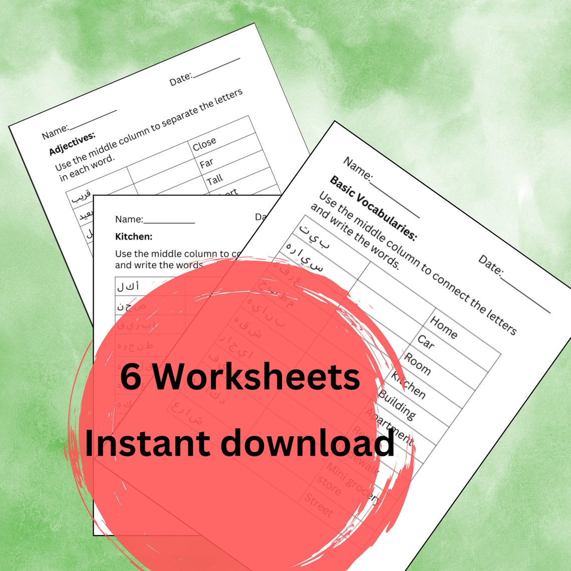 Arabic Writing Worksheets - Alphabets Activities - Arabic Printable ...