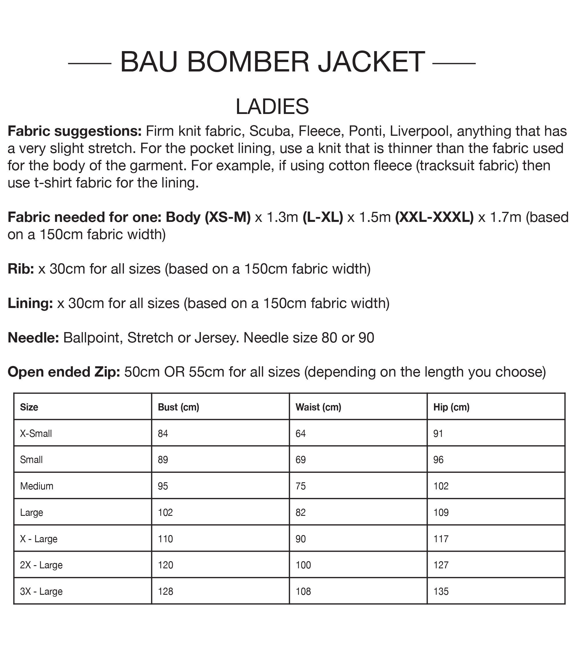 Bau Bomber Jacket PDF Sewing Pattern - Etsy