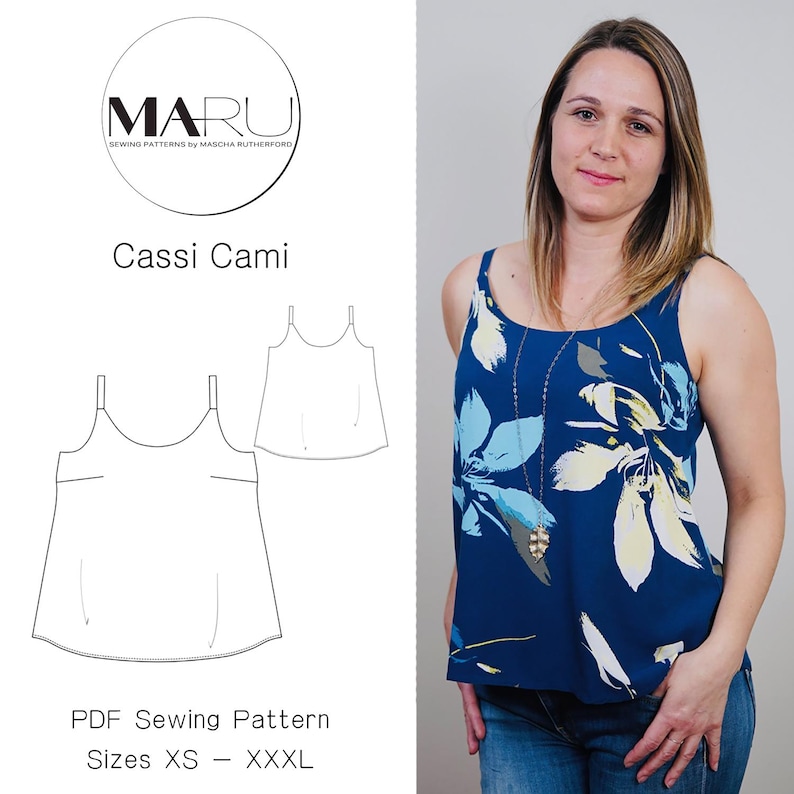 Cassi Cami PDF Sewing Pattern - Etsy