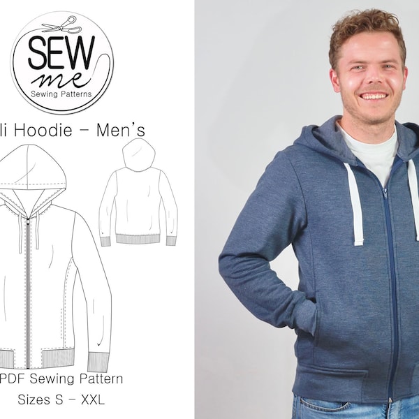 Mens Hoodie Sewing Pattern - Etsy