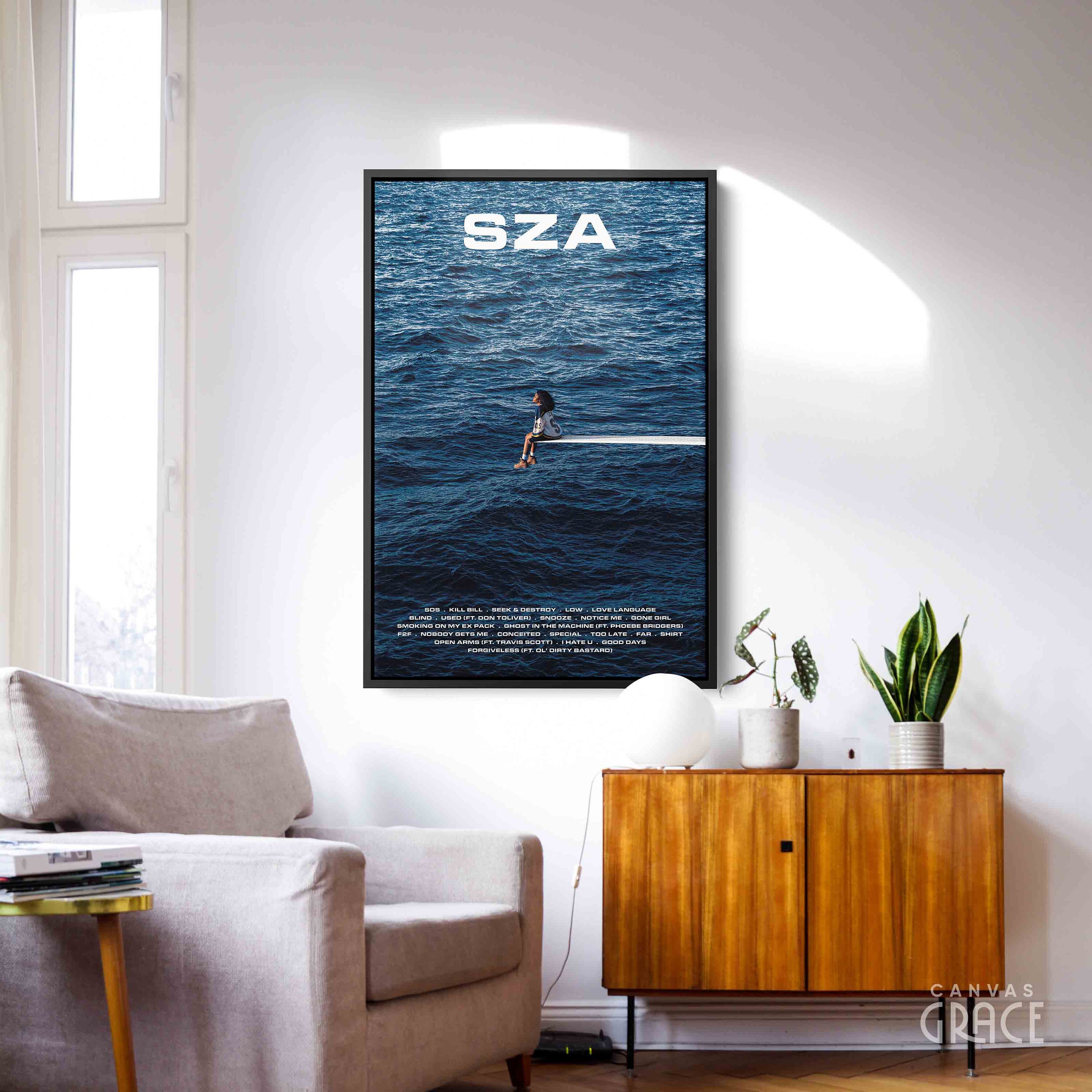 SZA Poster, SOS Album Cover Canvas, Album Cover Print, SZA Tracklist ...
