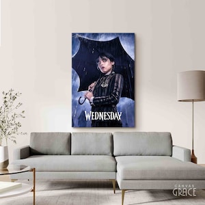 Wednesday Movie Poster Jenna Ortega Canvas TV Series Print - Etsy