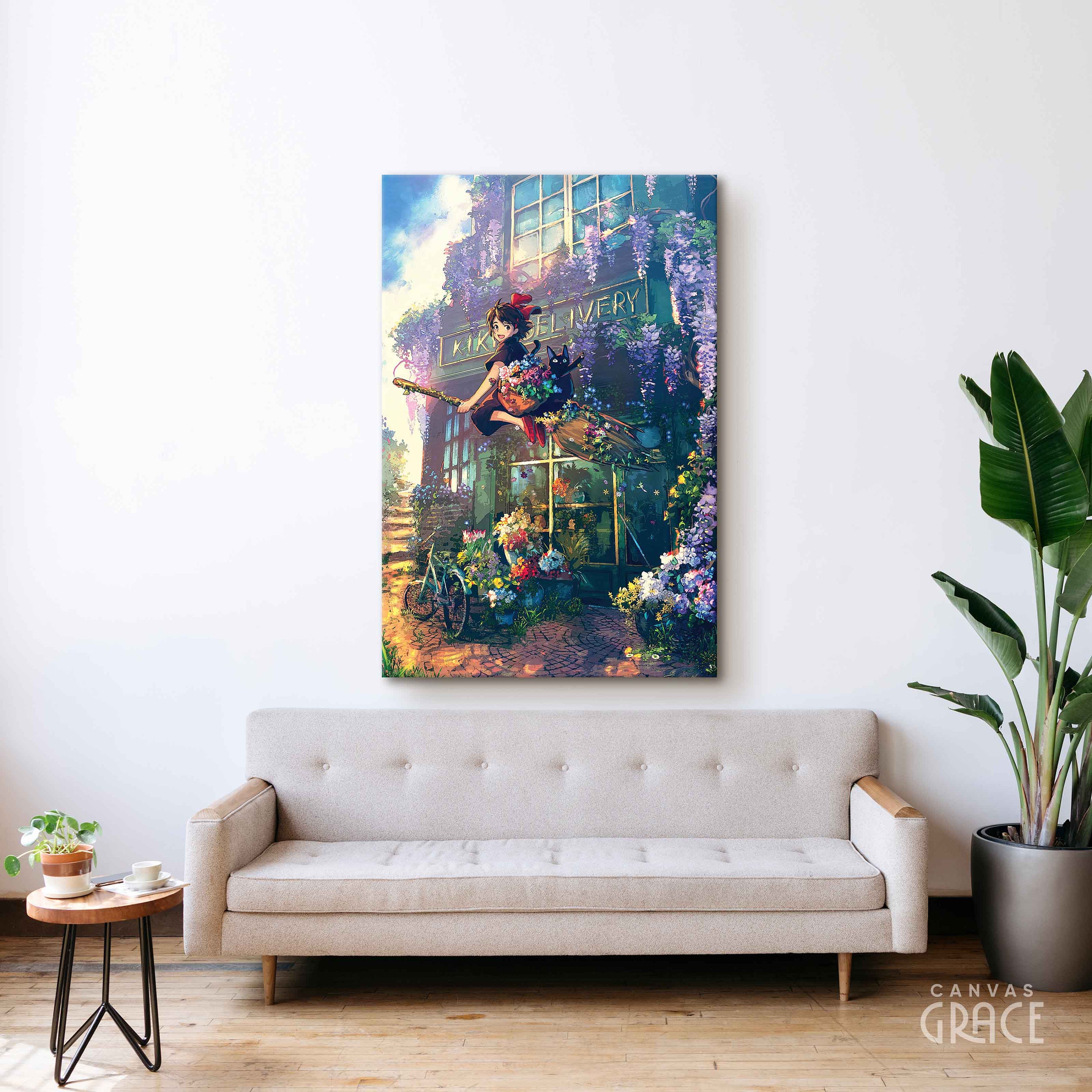 Kiki's Delivery Service Poster, Japanese Anime Canvas, Studio Ghibli ...