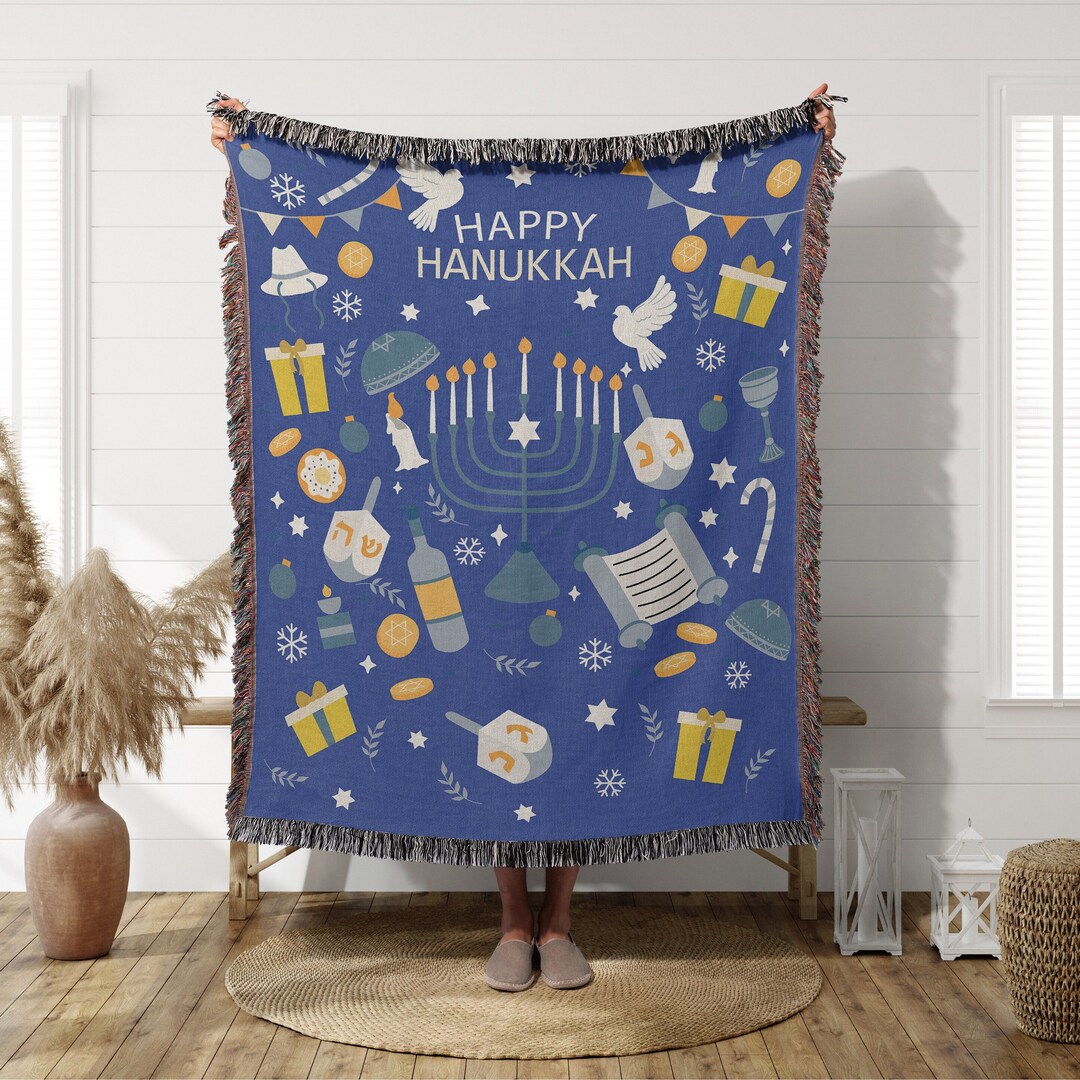 Jewish Blanket, Am Yisrael Chai Blanket, , Judaica Gifts, Hebrew Gift ...