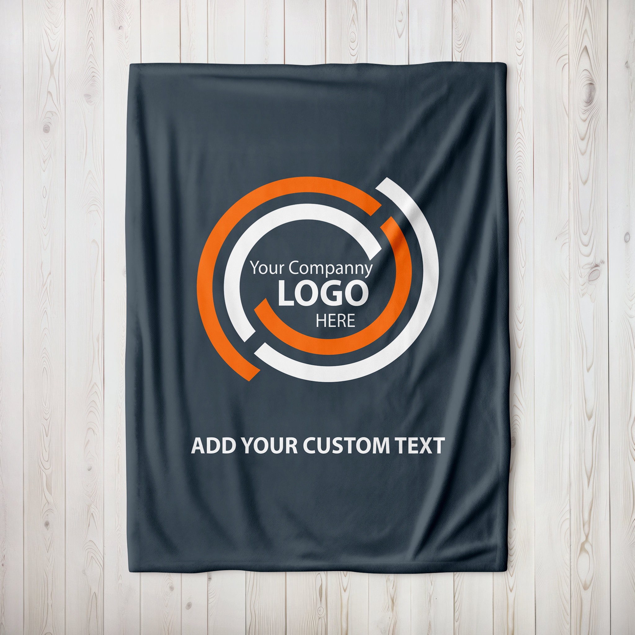 Personalized Logo Blanket, Custom Text Blanket With Business Logo ...