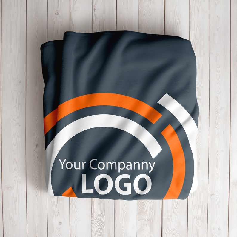 Personalized Logo Blanket, Custom Text Blanket With Business Logo ...