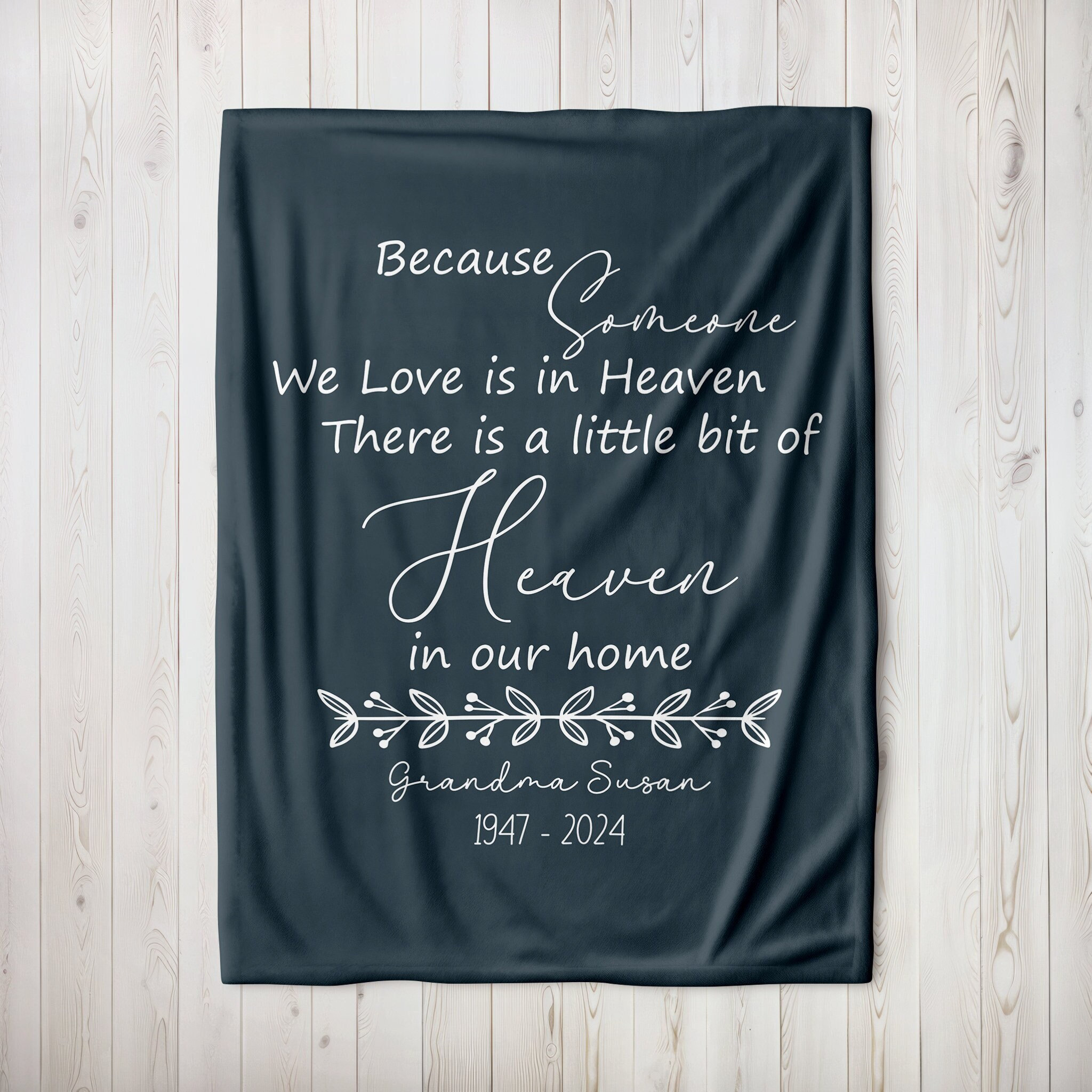 Personalized Memorial Throw Blanket: Heaven Quote, Sympathy Gift - Etsy