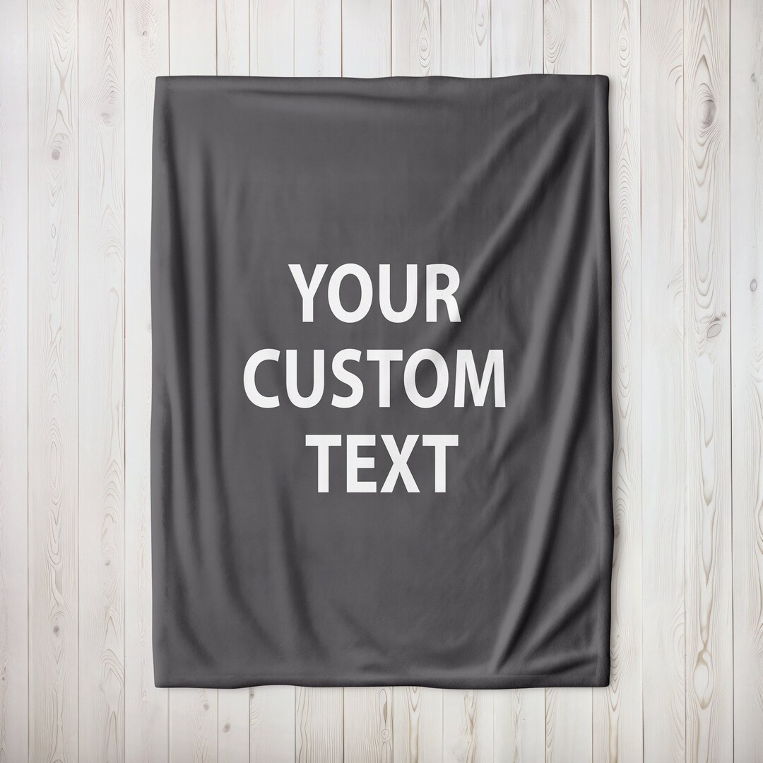 Custom Text Blanket, Personalized Blanket for Adults, Custom Fleece ...