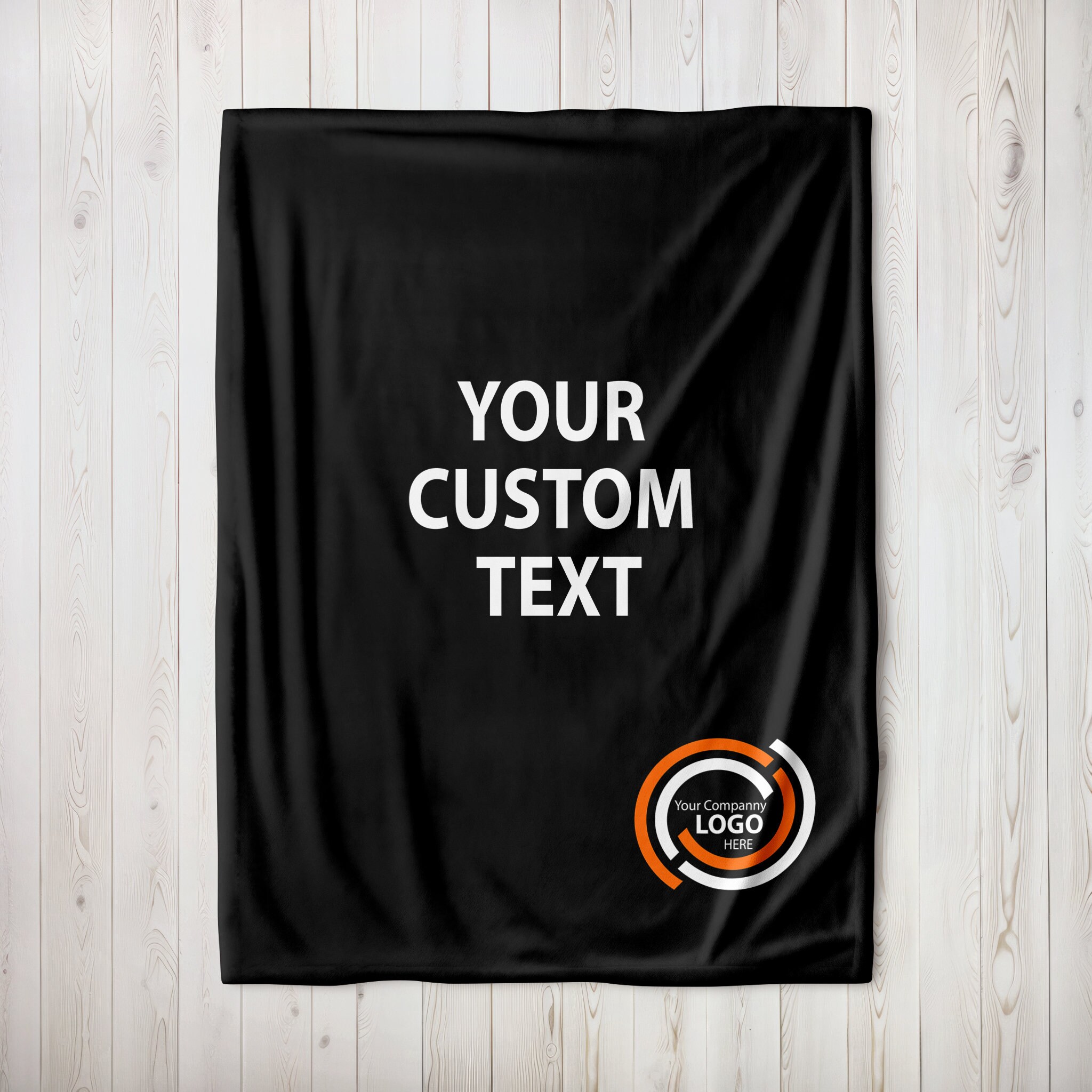 Personalized Logo Blanket, Custom Text Blanket With Business Logo ...