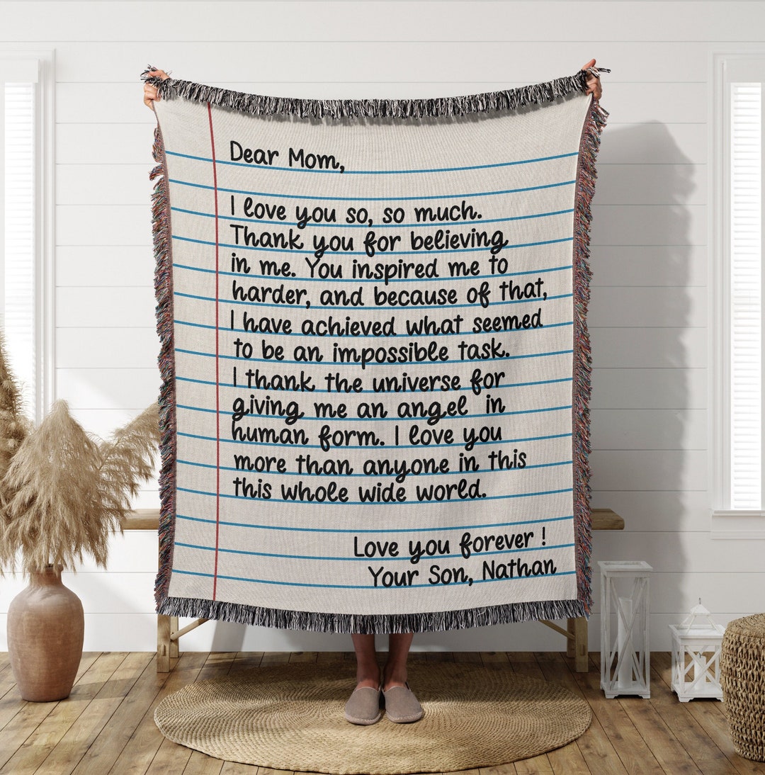Personalized Love Letter Woven Blanket, Custom Handwriting Gift - Etsy