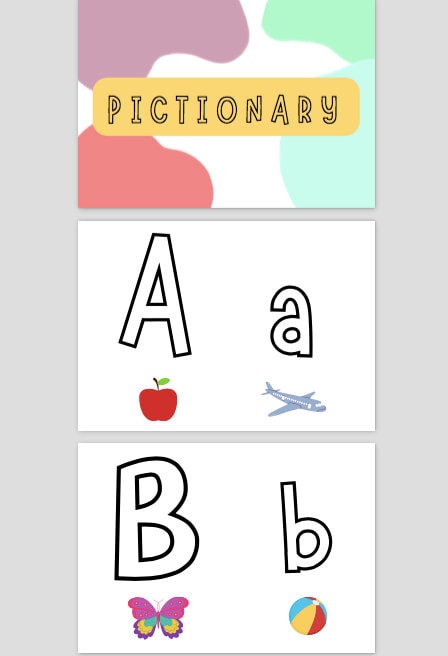 Pictionary Alphabet With Pictures. English Alphabet With English Phonetics a Apple, B Ball ...