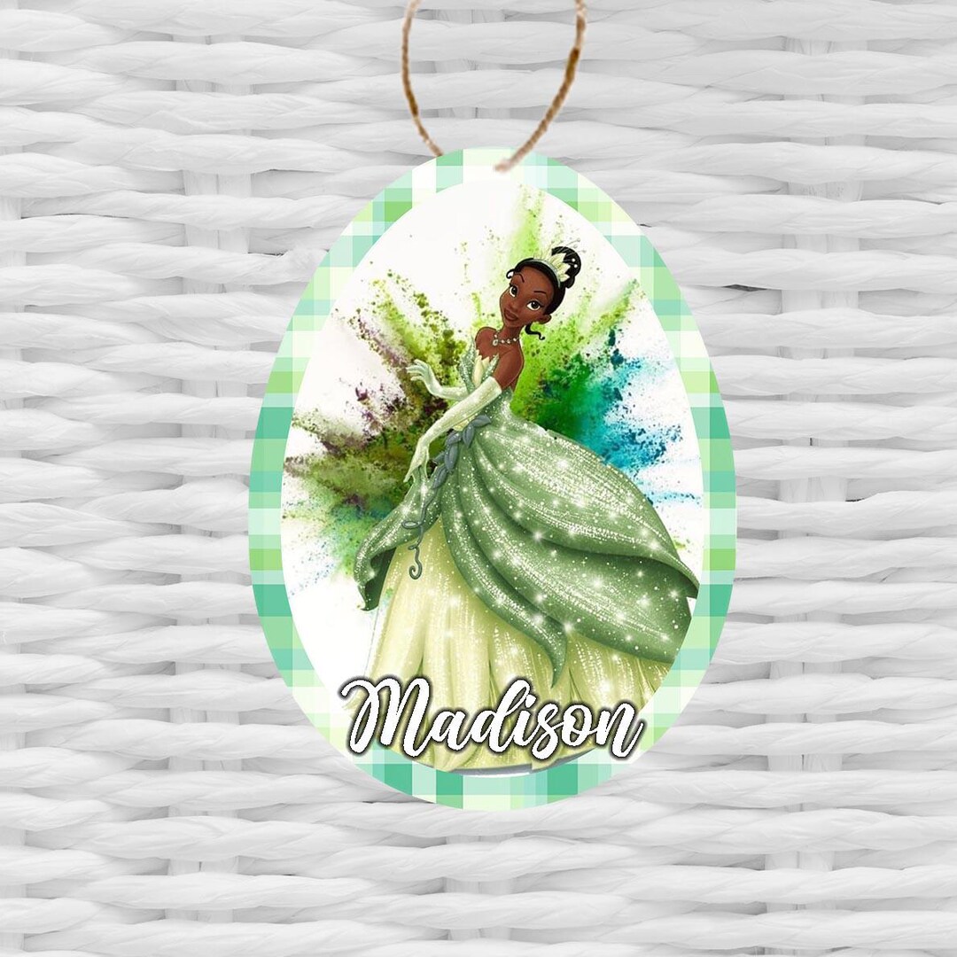 Princess and the Frog Tiana Easter Basket Tag for Girl, Easter Tag With ...