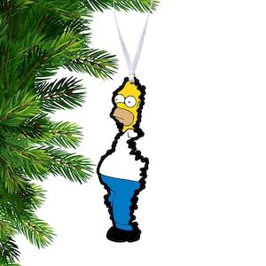 Homer Simpson Ornament - Made in USA - Magnet Simpson Gift - ADD Name ...