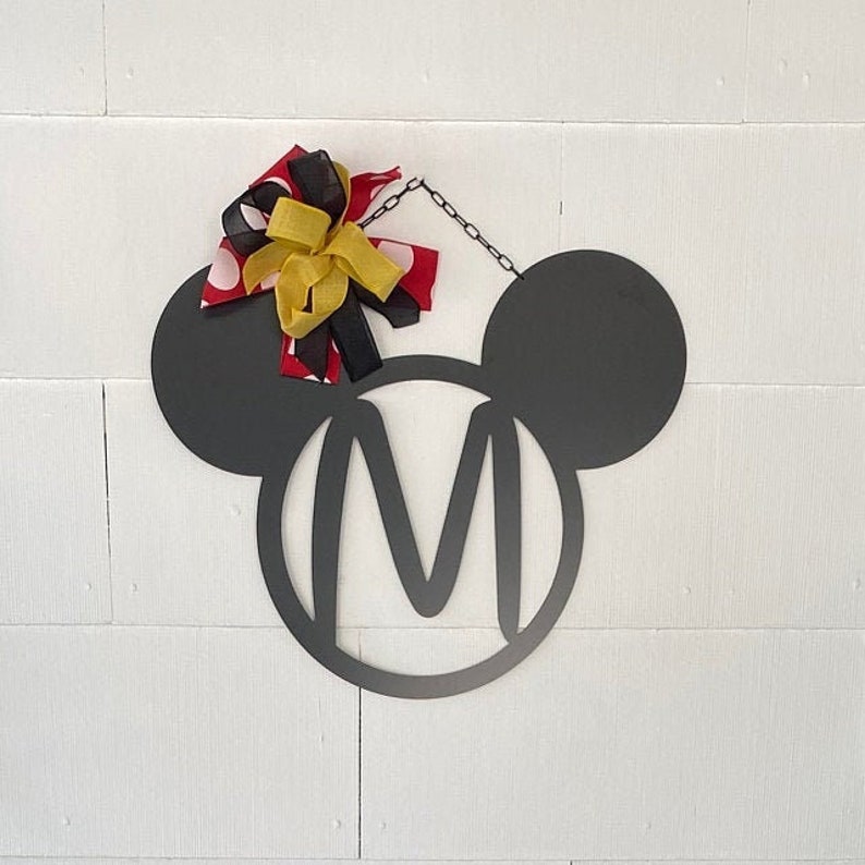 Mickey Mouse Initial Door Hanger Custom Disney Monogram - Etsy