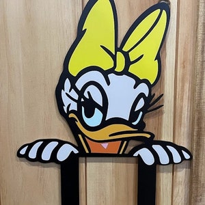 Peeking Donald Duck Yard Sign - Peeking Daisy Duck Yard Decor- Donald ...