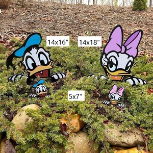 Peeking Donald Duck Yard Sign - Peeking Daisy Duck Yard Decor- Donald ...