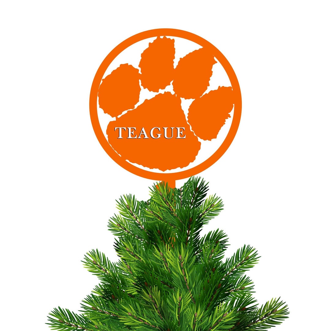 South Carolina Clemson Christmas Tree Topper Lighted DIY, Clemson ...