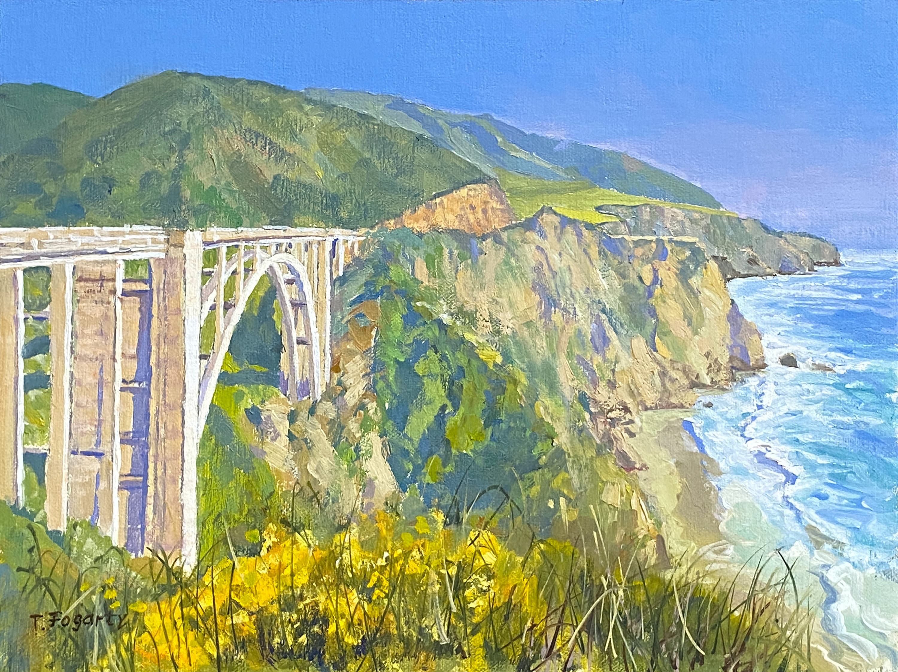 Original Oil Painting Bixby Bridge, the Guardian of Big Sur Coast - Etsy