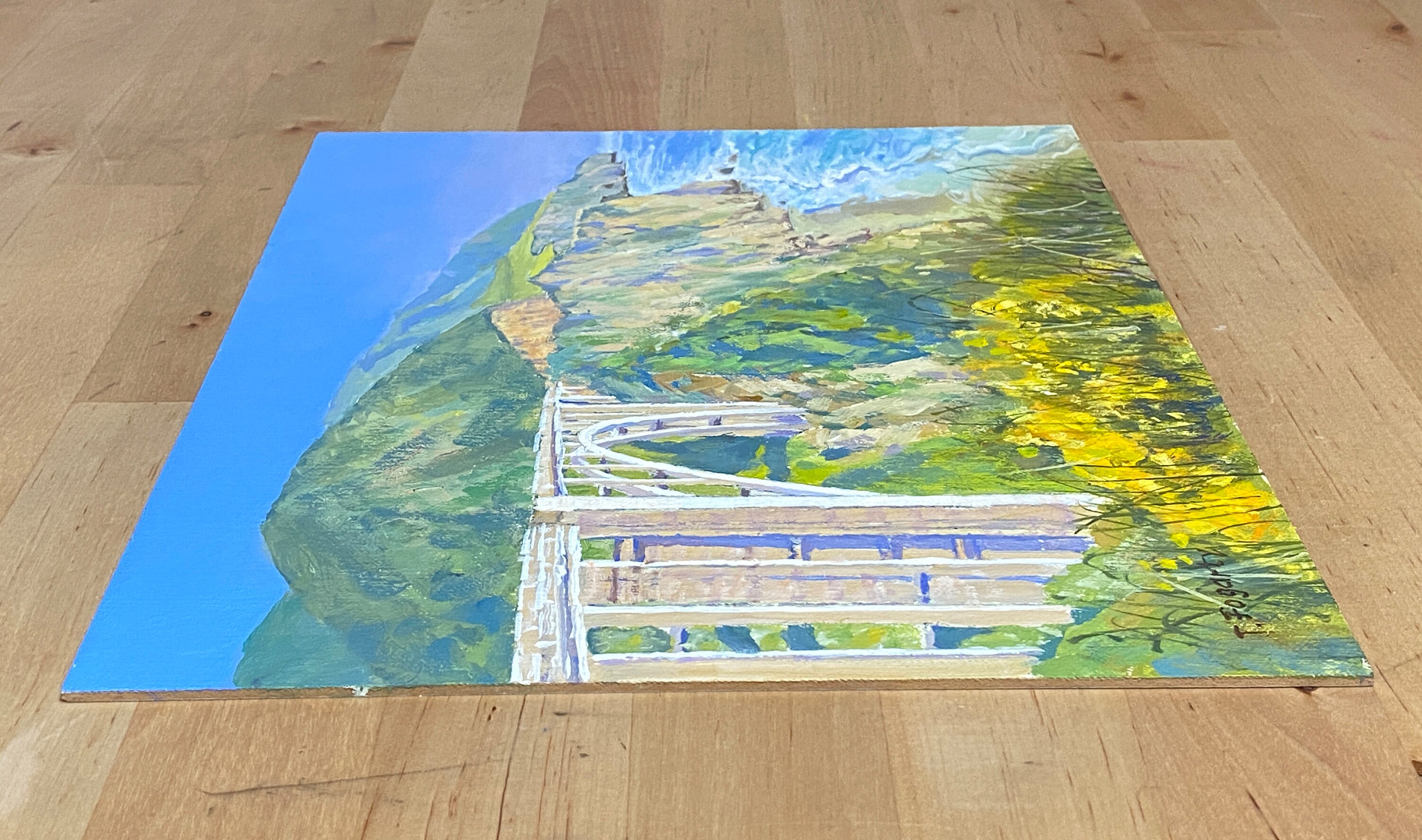 Original Oil Painting Bixby Bridge, the Guardian of Big Sur Coast - Etsy