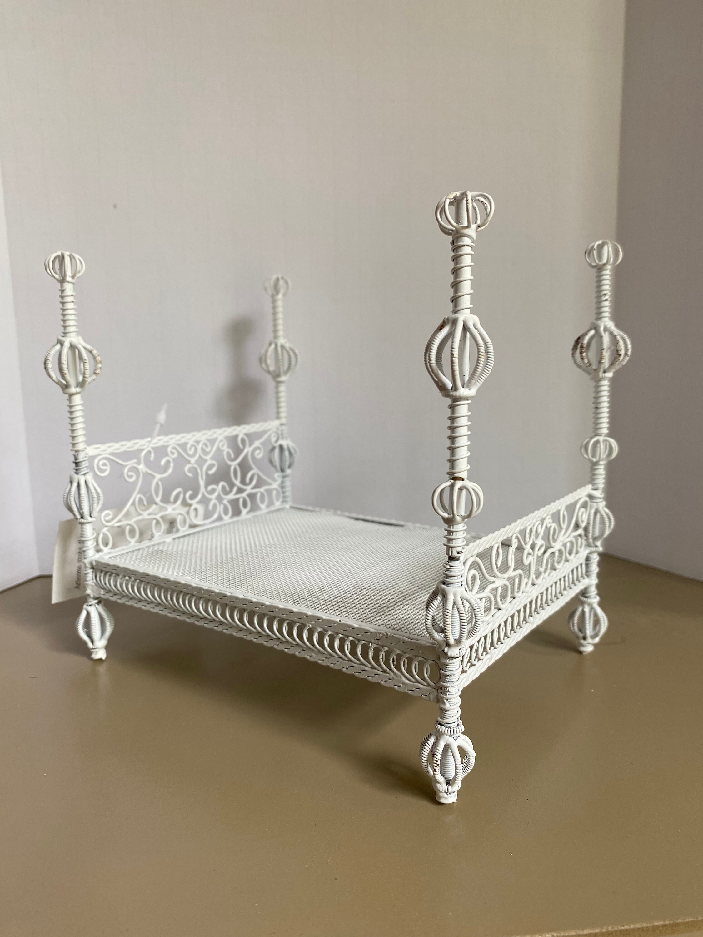 Vintage Alice Lacy Dollhouse Miniature Wire Wicker Bed 1:12 Scale - Etsy