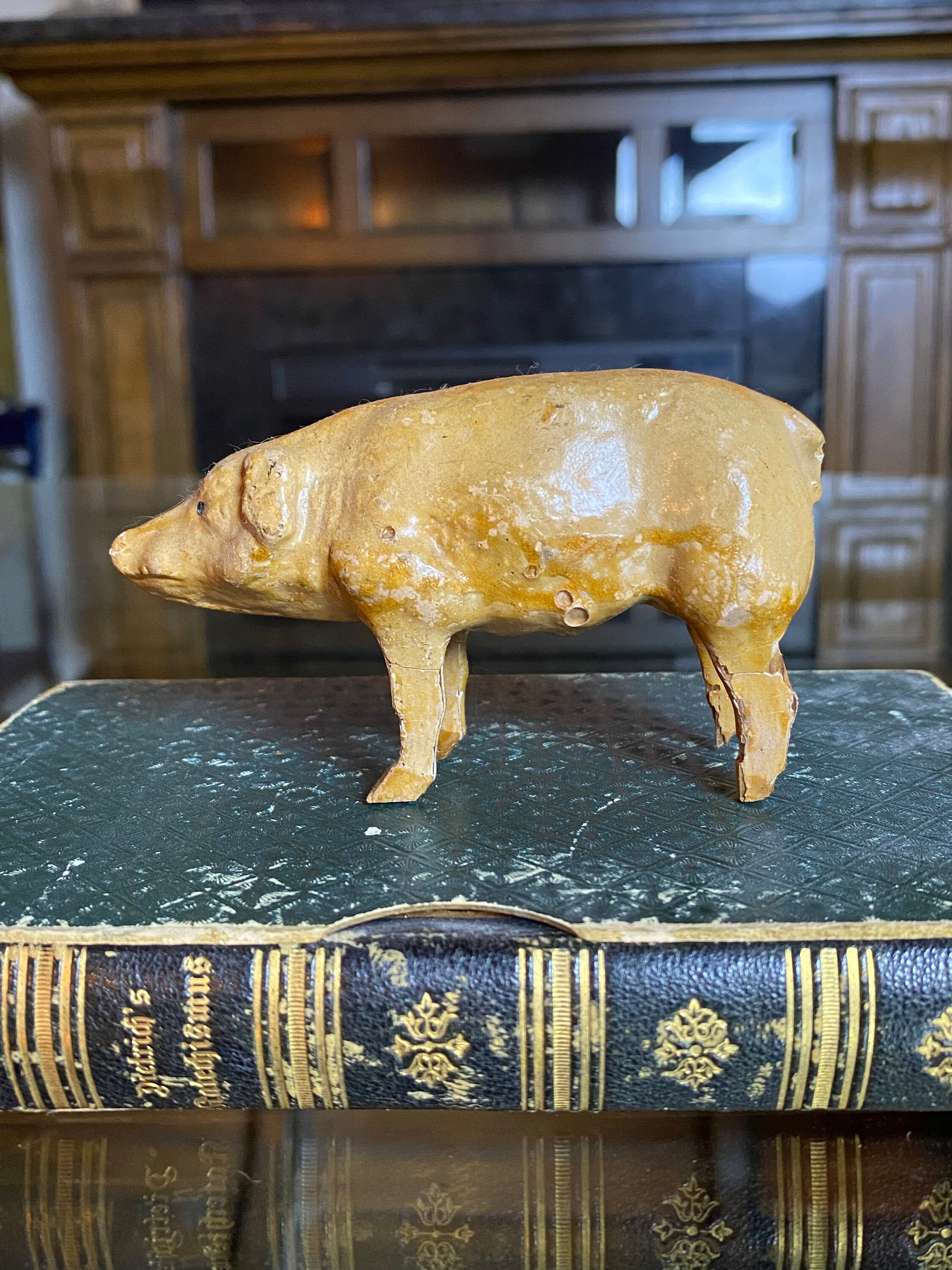 Antique Miniature Pig Figurine - Etsy