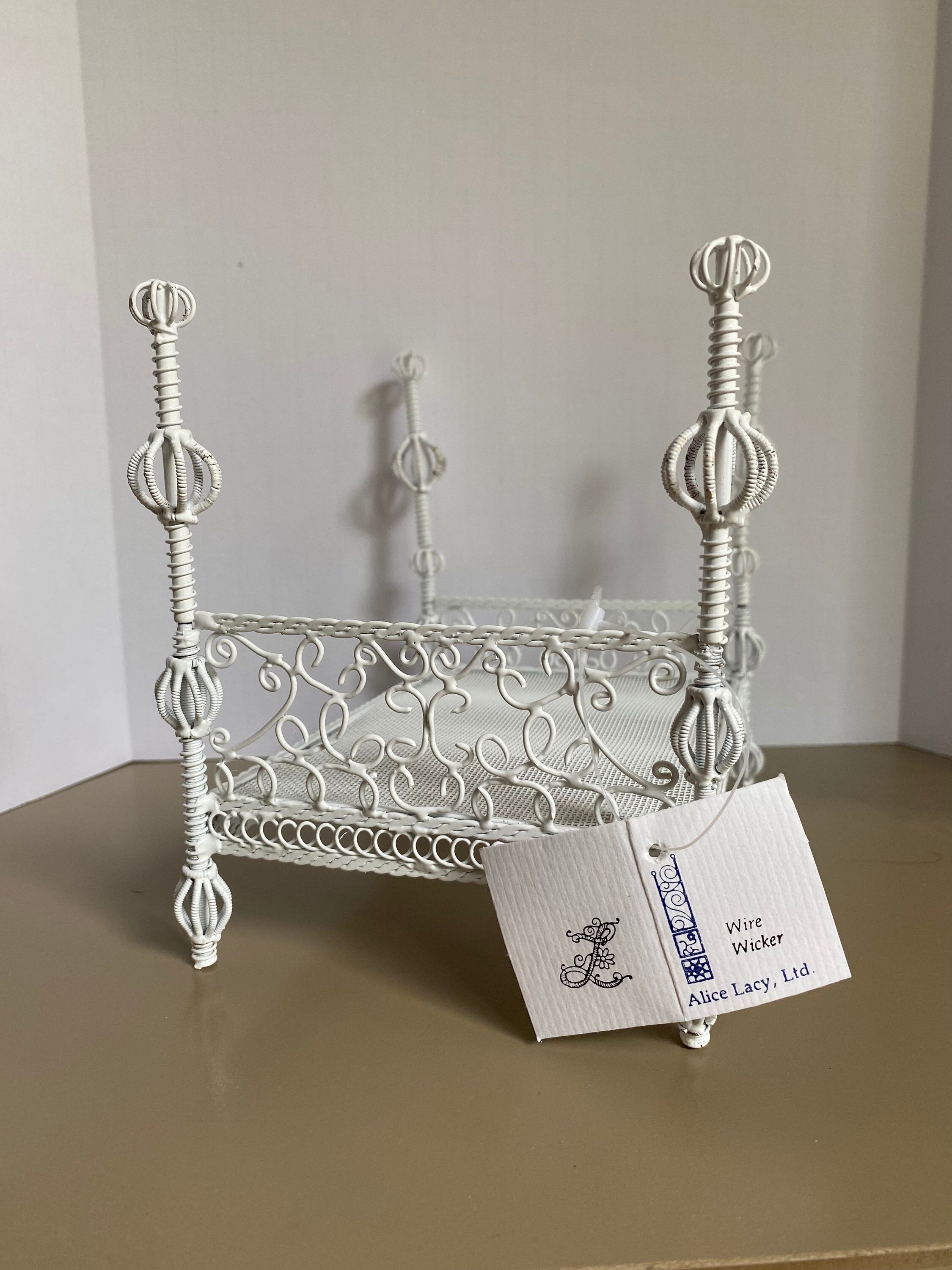 Vintage Alice Lacy Dollhouse Miniature Wire Wicker Bed 1:12 Scale - Etsy