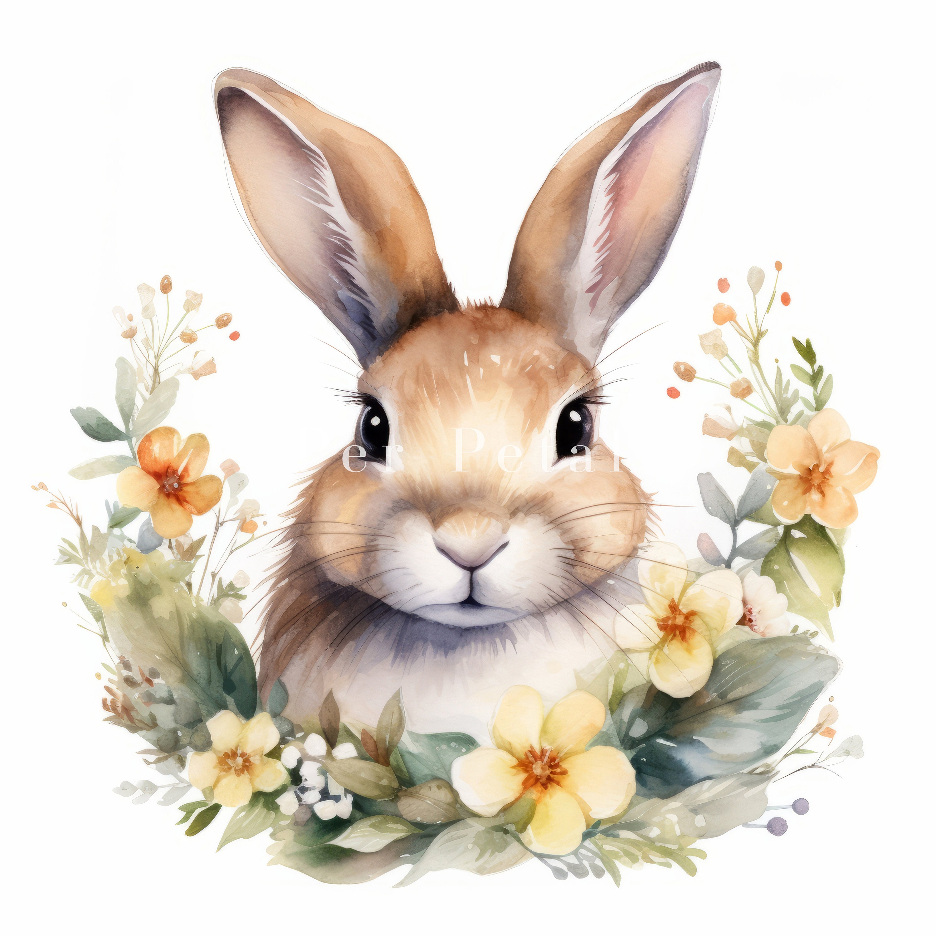 9 Watercolor Easter Clipart Watercolor Easter Bunny Clipart Junk ...
